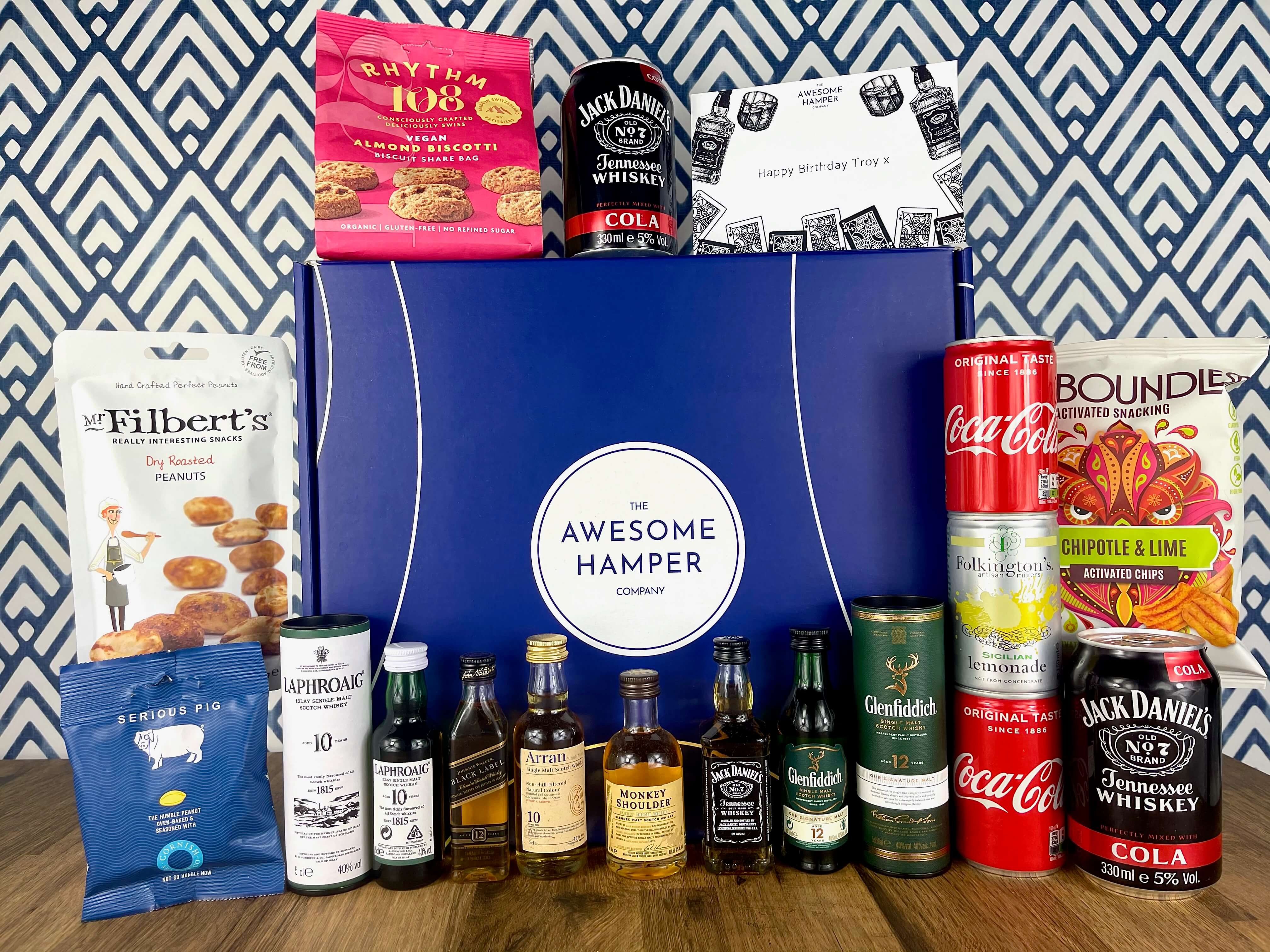 Jumbo Whisky & Snacks Gift Box - Awesome Hamper Company
